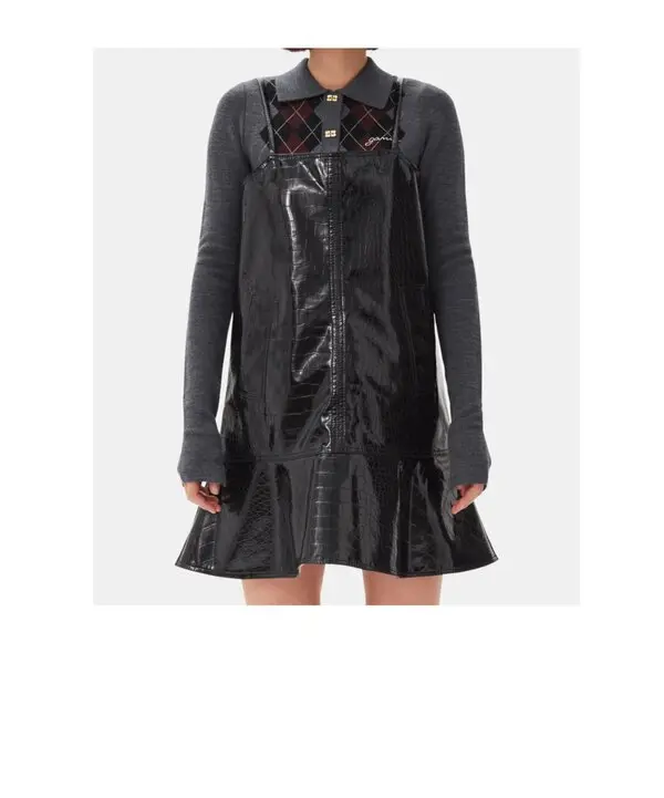 GANNI Future Coated Mini Dress