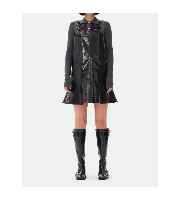 GANNI Future Coated Mini Dress