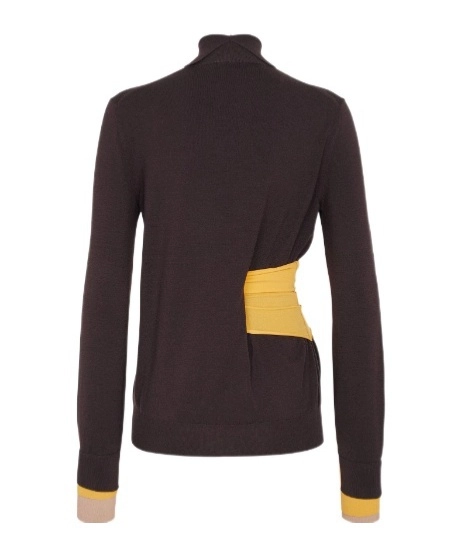 Fendi Long-sleeved Ribbed Wool Jumper With Embroidered Logo