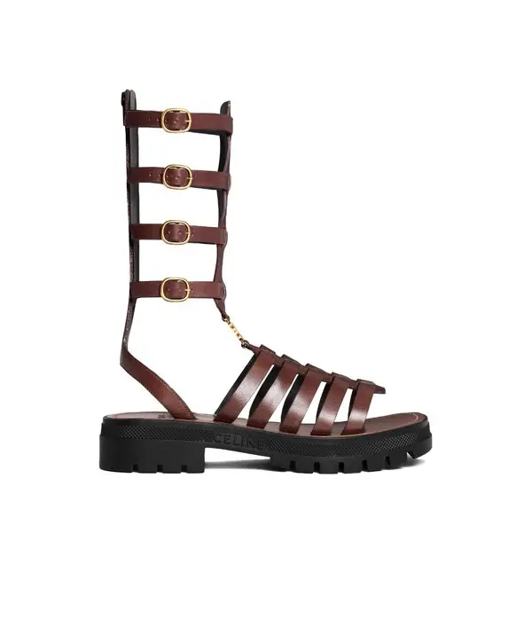 Celine Triomphe Gladiator Mid Sandal In Calfskin