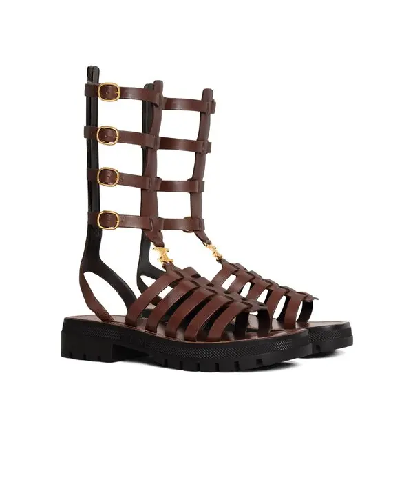 Celine Triomphe Gladiator Mid Sandal In Calfskin