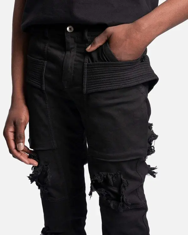 Rick Owens Distressed Denim Trousers