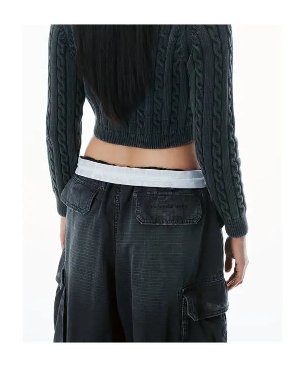 Alexander Wang Ripstop Cargo Pants With Removable Boxer Belt
