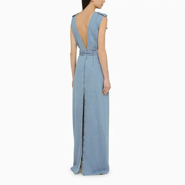 Dries Van Noten Sleeveless Denim Maxi Dress