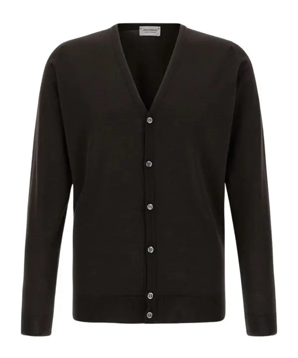 John Smedley Petworth Wool Cardigan - Black