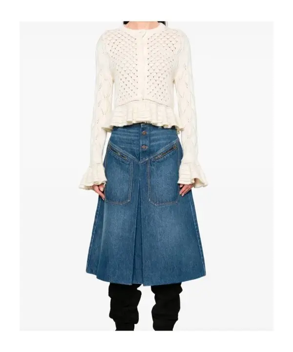 Chloé Ruffled Knit Cardigan - No