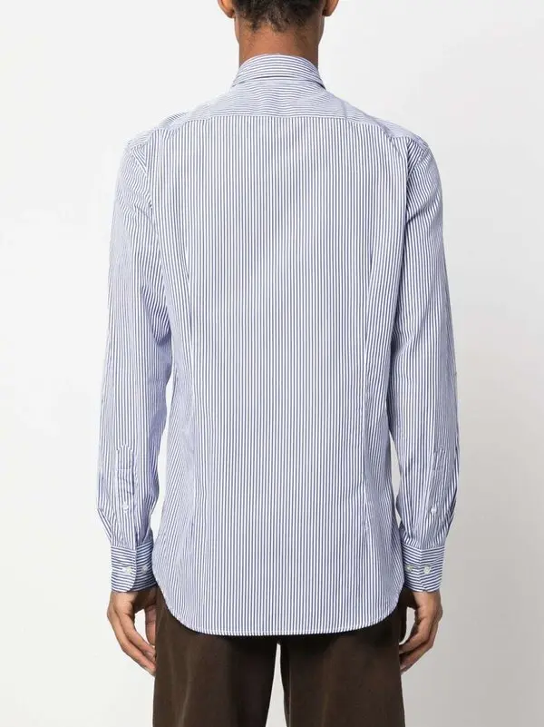 Etro Striped Curved Hem Shirt