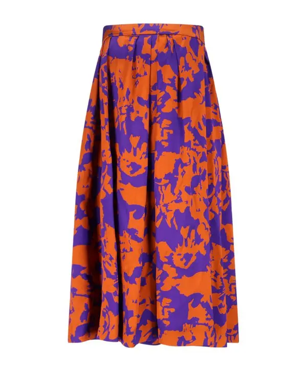 Dries Van Noten Printed Midi Skirt