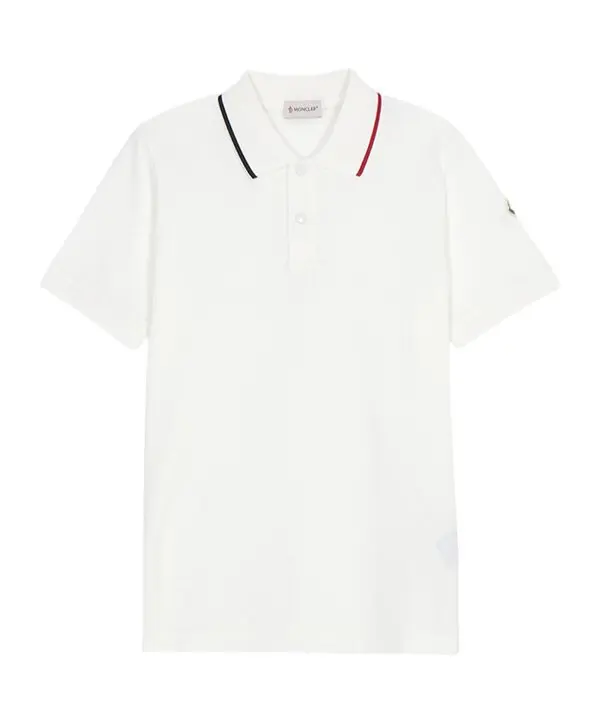 Moncler Short-sleeved Polo Shirt - White