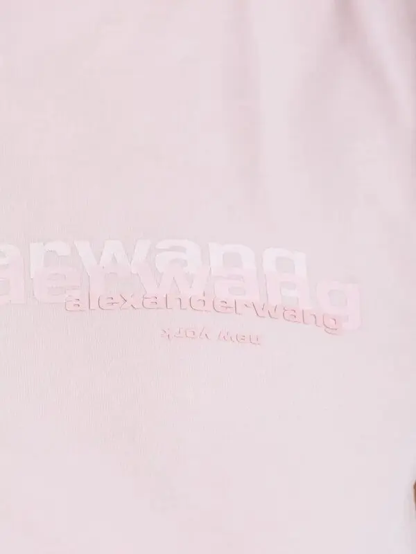 Alexander Wang Shrunken Logo T-shirt - Pink
