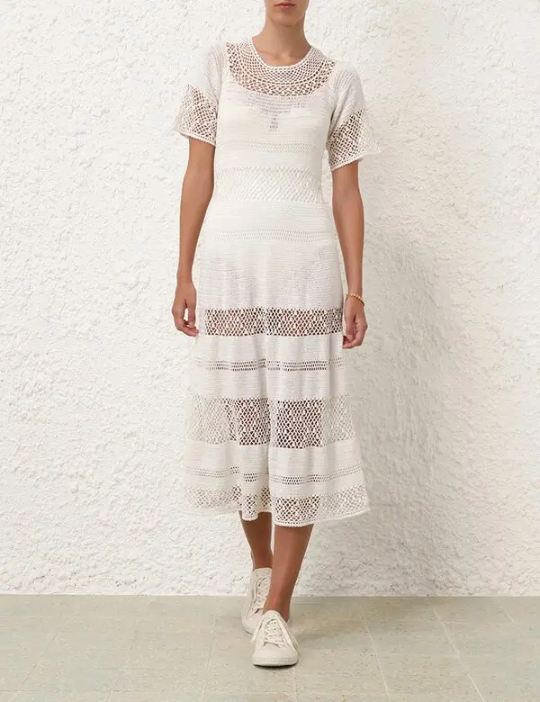 Zimmermann Crochet Midi Dress