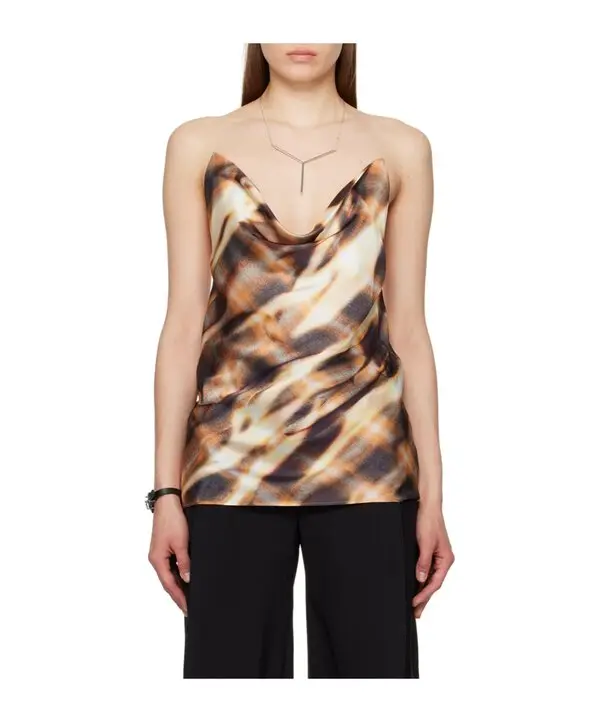 Y/project Pattern Print Invisible Strap Sling Top