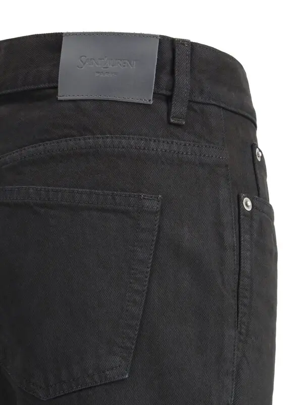 Saint Laurent Nico Straight Leg Jeans - Black