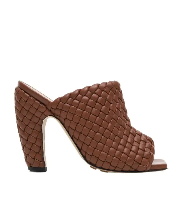 Bottega Veneta Open Toe Muller Heeled Mules