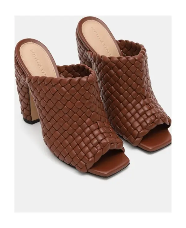 Bottega Veneta Open Toe Muller Heeled Mules