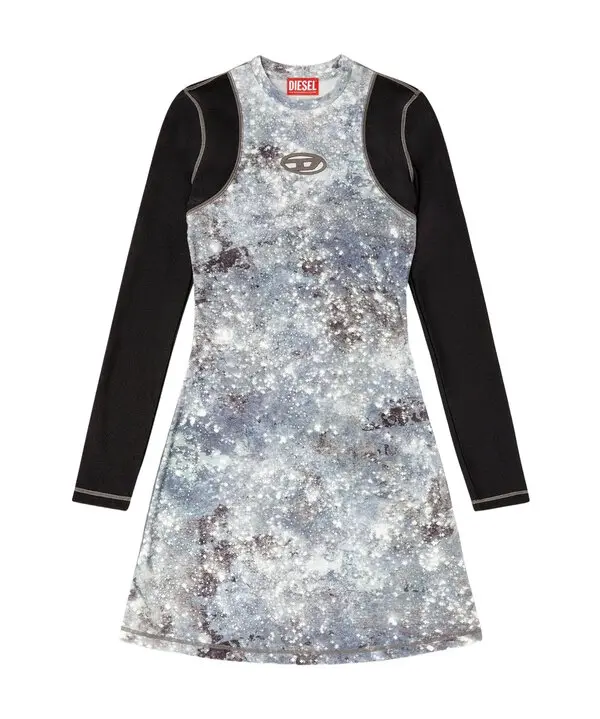 DIESEL® D-vanne Mini Dress - Black/blue