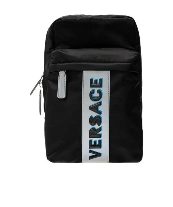 Versace Logo Backpack - Black