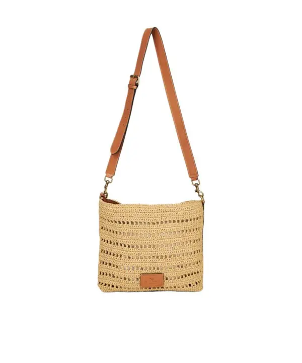 Etro Perforated Woven Shoulder Bag - Nude