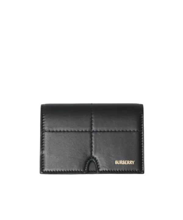 Burberry Snip Business Card Leather Case - Black
