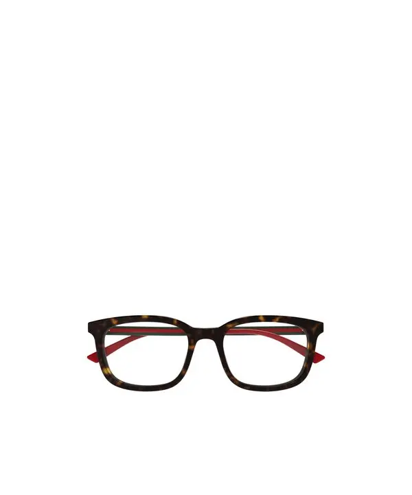 Gucci Square Frame Eyeglasses - Havana/green