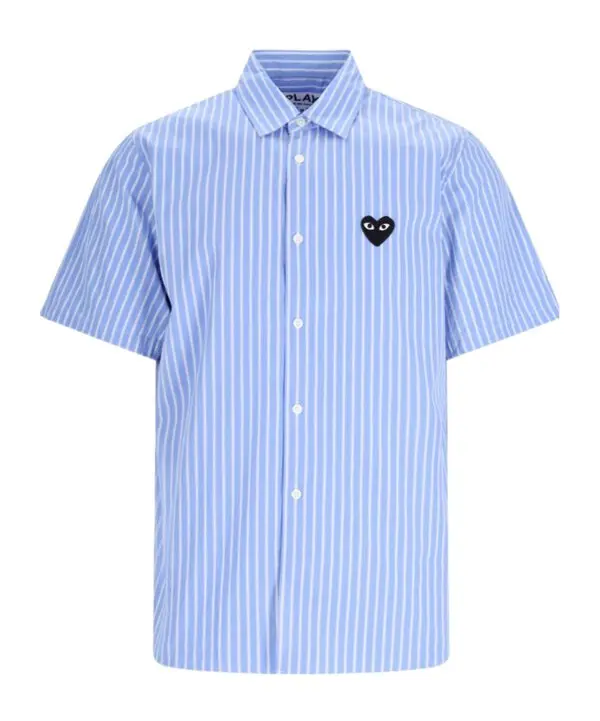 Play Comme Des Garcon Comme Des Garons Play Striped Short Sleeved Shirt