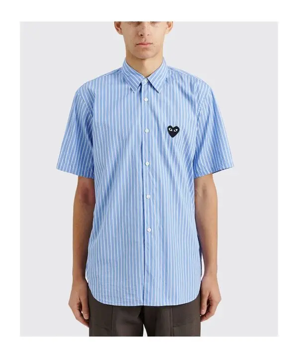 Play Comme Des Garcon Comme Des Garons Play Striped Short Sleeved Shirt