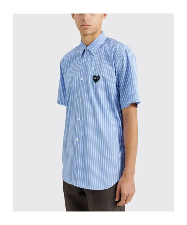Play Comme Des Garcon Comme Des Garons Play Striped Short Sleeved Shirt