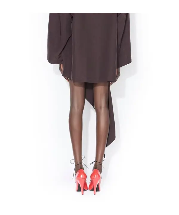 Alaïa Asymmetrical Mini Skirt - Black