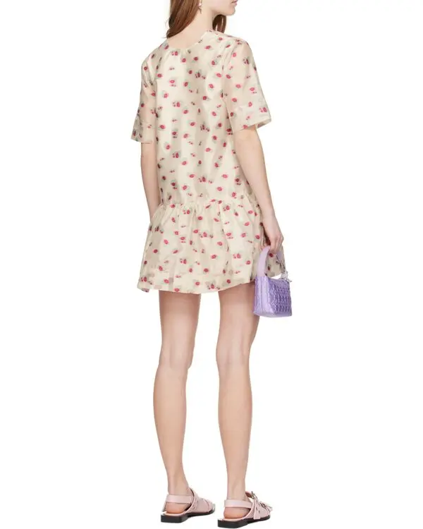 GANNI Floral Print Mini Dress