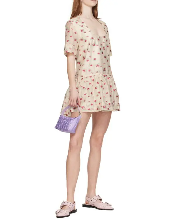 GANNI Floral Print Mini Dress