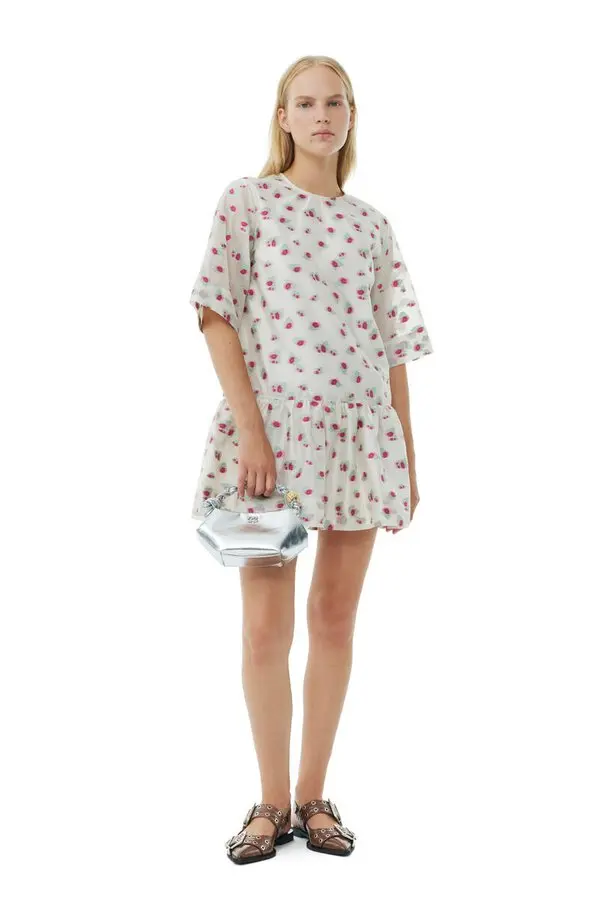 GANNI Floral Print Mini Dress
