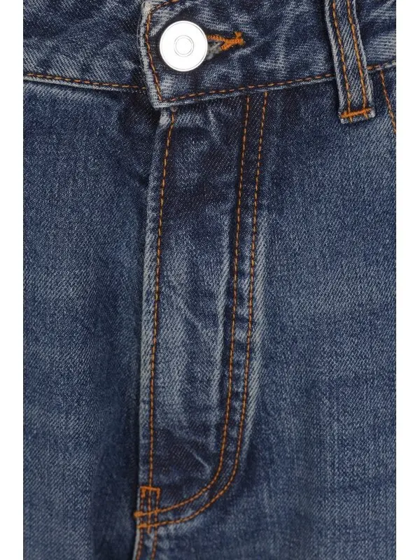 Alaïa Contrast-stitch Straight Leg Jeans