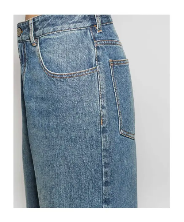 Alaïa Contrast-stitch Straight Leg Jeans