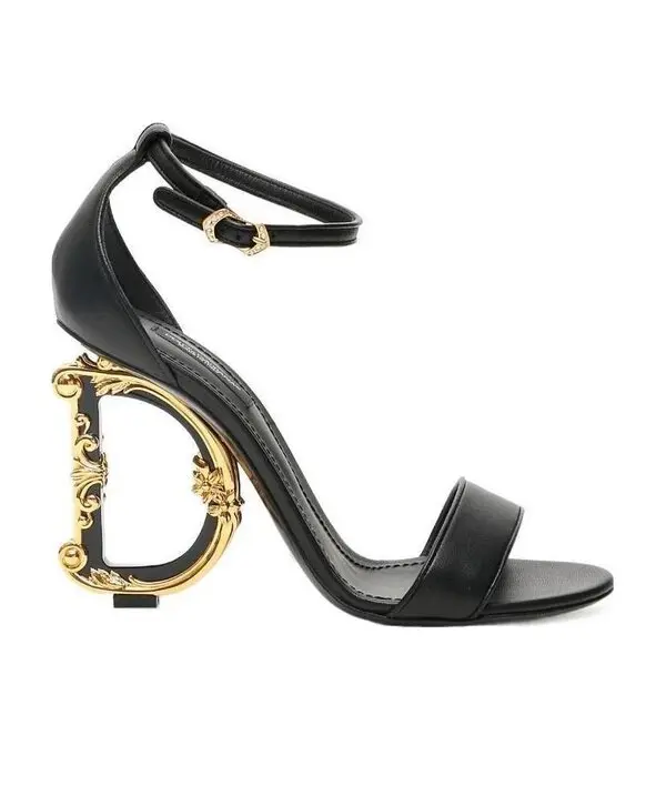 Dolce & Gabbana Logo Embellished High Heel Sandals