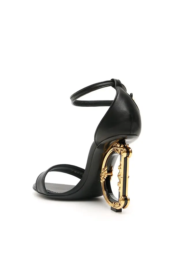 Dolce & Gabbana Logo Embellished High Heel Sandals