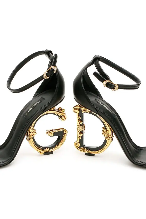 Dolce & Gabbana Logo Embellished High Heel Sandals