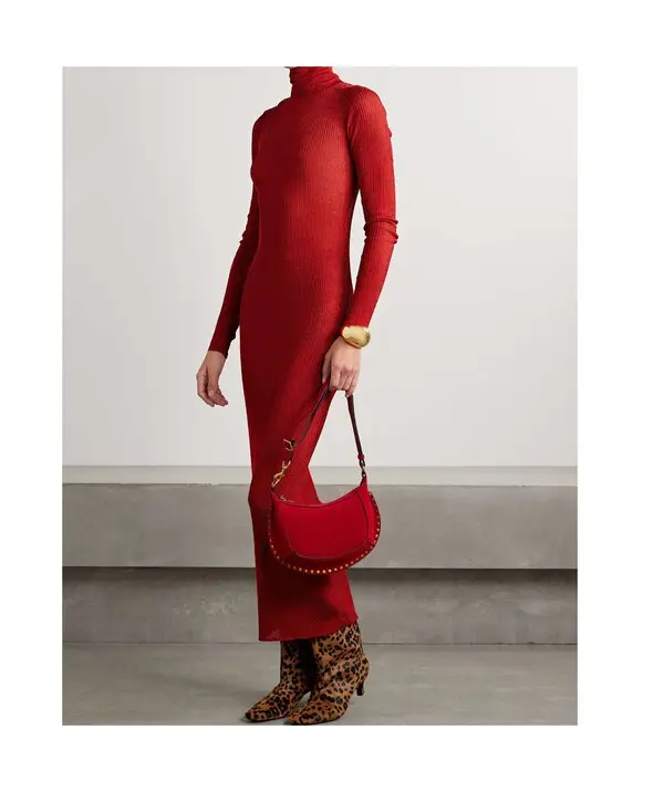 Isabel Marant Étoile Josita Ribbed Knit High Neck Maxi Dress