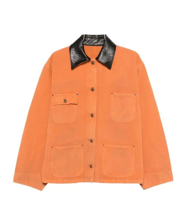 Prada Long-sleeved Collared Jacket - Orange