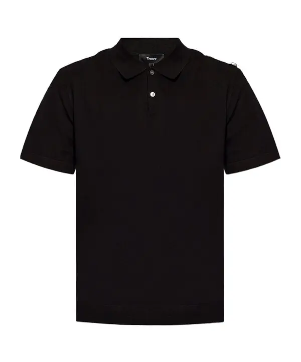 Theory Goris Short-sleeved Polo Shirt - Black