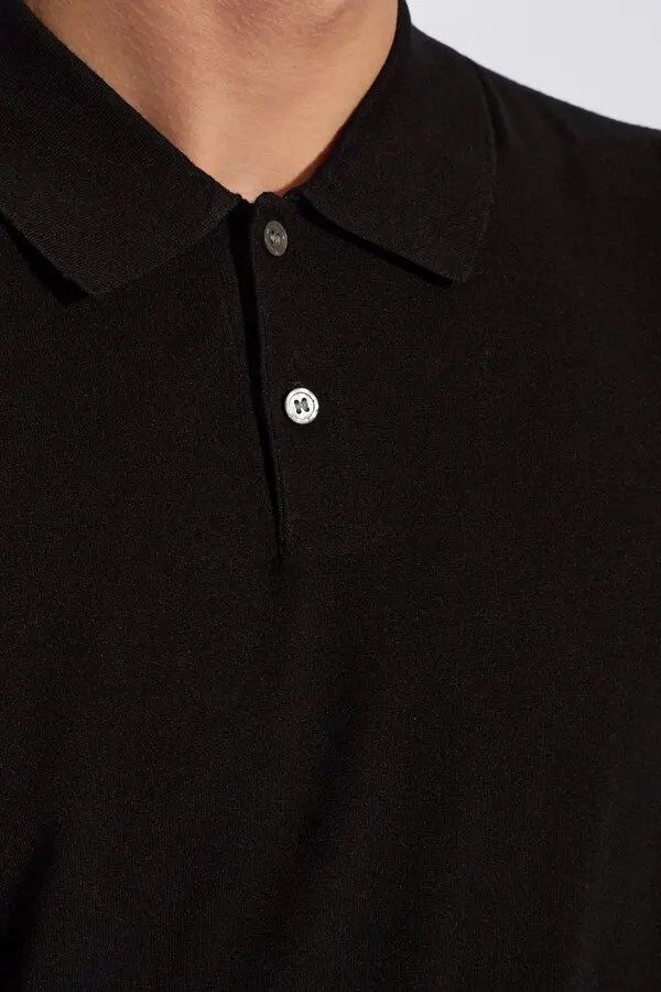 Theory Goris Short-sleeved Polo Shirt - Black