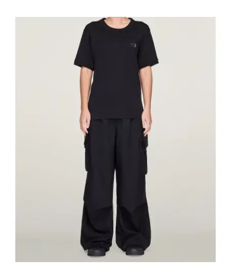 Y3 Cargo Trousers With Adjustable Drawstring Waist And Snap-button Hems