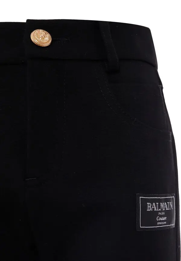 Balmain Logo Patch Trousers