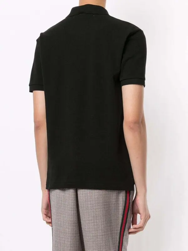 Play Comme Des Garcon Heart-logo Piqué Polo Shirt - Black