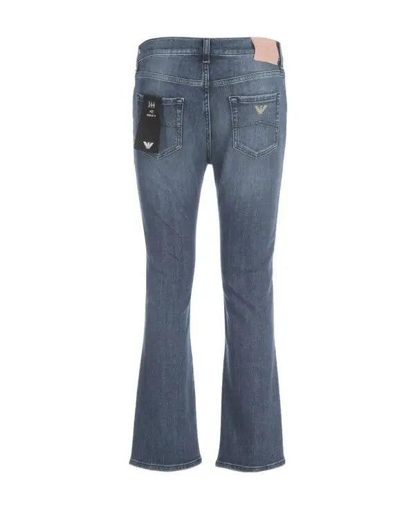 Emporio Armani Cropped Jeans With Belt Ring