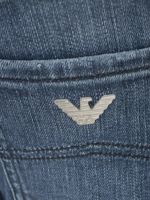 Emporio Armani Cropped Jeans With Belt Ring