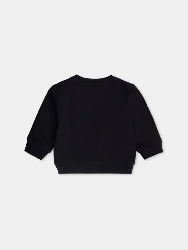 Balmain Logo-embellished Sweatshirt With Ribbed Details - Black