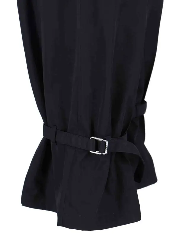 Attico Belted Long Cargo Pants - Black