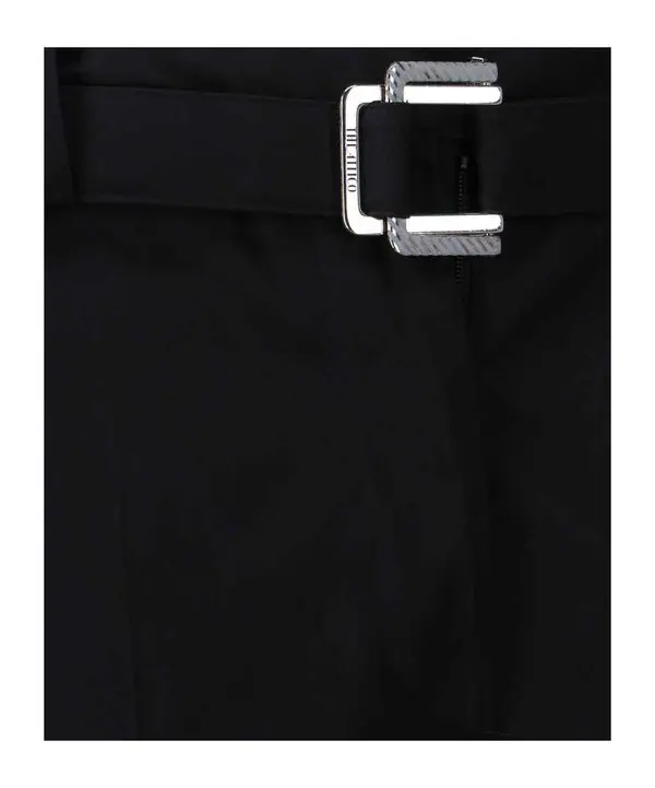Attico Belted Long Cargo Pants - Black
