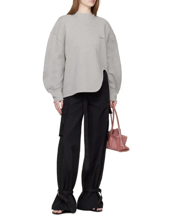 Attico Belted Long Cargo Pants - Black