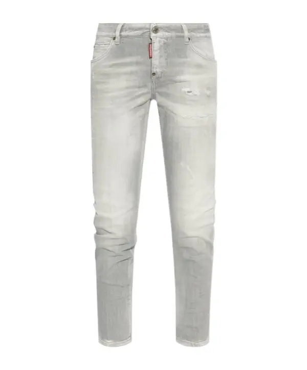 Dsquared2 Jennifer Mid-rise Distressed Jeans - Grey